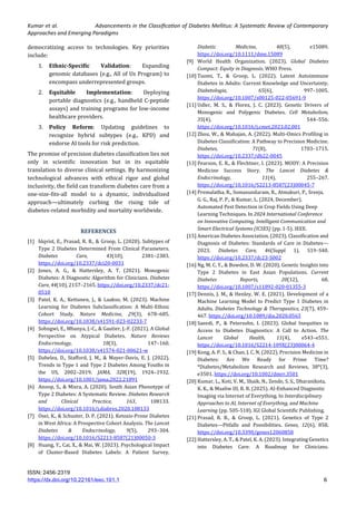 Advancements in the Classification of Diabetes Mellitus: A Systematic ...