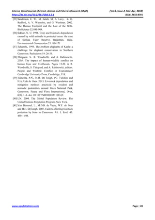 1 ijfaf mar-2018-5-human wildlife conflict causes | PDF