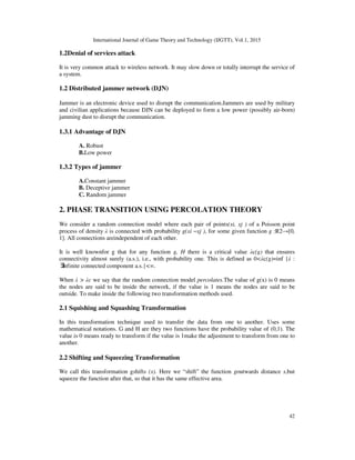USE OF JAMMER NETWORK TO DETECT DENIAL OF SERVICES ATTACK IN WIRELESS NETWORK | PDF