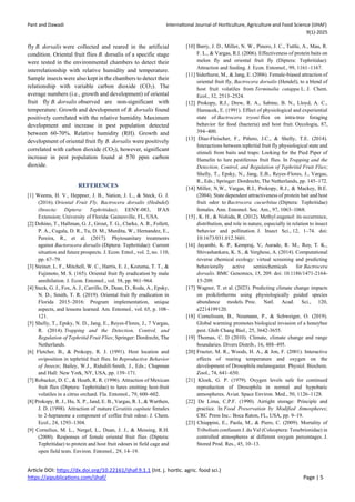 Growth and Development of Oriental Fruit Fly Bactrocera dorsalis ...