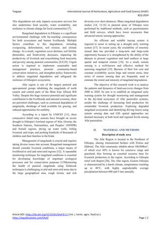 Monitoring Rangeland Degradation and its Dynamism in Pastoral Areas of Afar Region, Ethiopia by ...