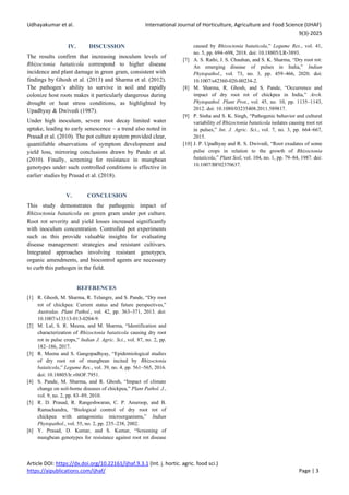 Assessment of Root Rot Disease in Green Gram (Vigna radiata L.) Caused ...