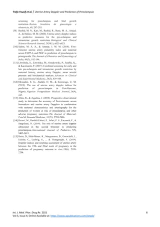 Uterine Artery Doppler and Prediction of Preeclampsia | PDF | Pregnancy ...