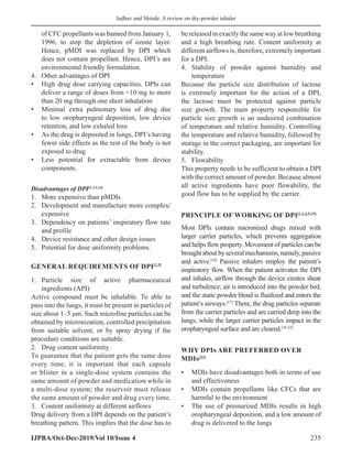 A Review on Dry-powder Inhaler | PDF