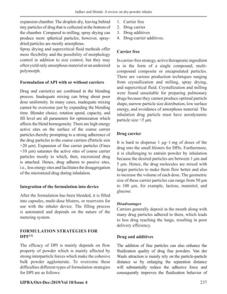 A Review on Dry-powder Inhaler | PDF