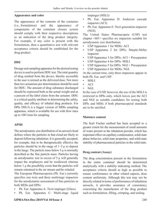 A Review on Dry-powder Inhaler | PDF