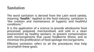 Food Safety and Hygiene- Important terms | PPTX