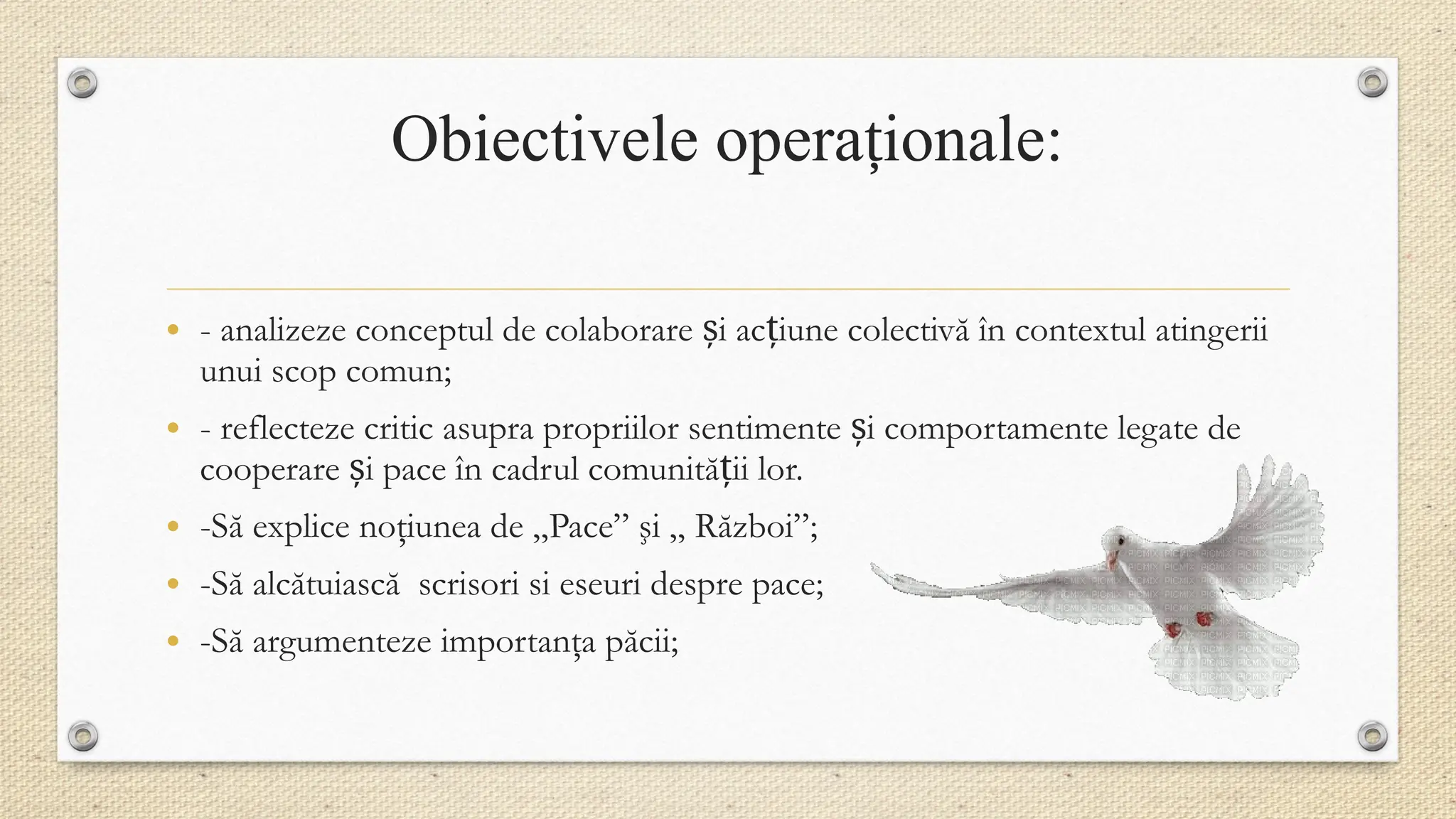 Impreuna pentru pace, clasa viii-RM, PRIMA LECTIE | PPT