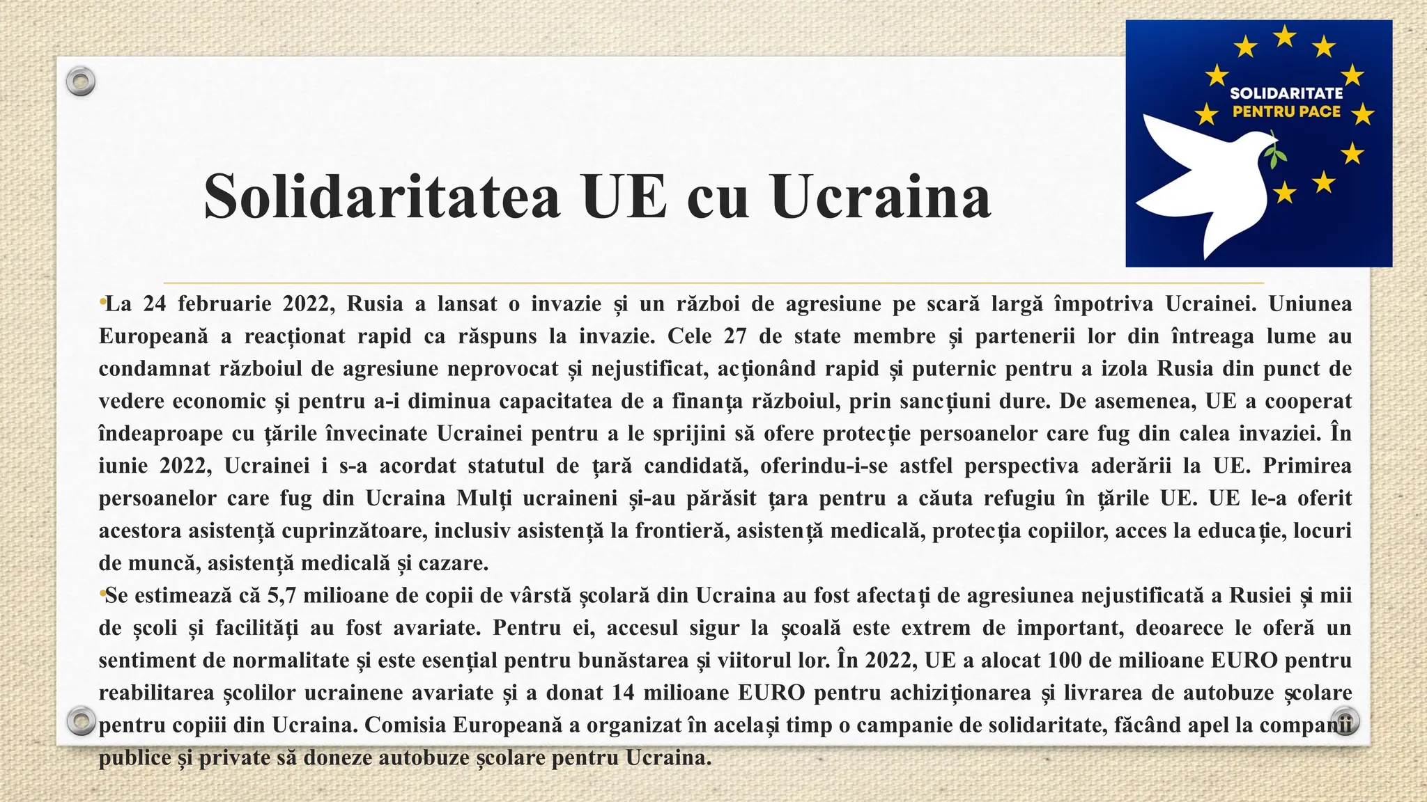 Impreuna pentru pace, clasa viii-RM, PRIMA LECTIE | PPT