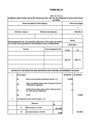 Income tax return preparation for school teacher(w.b. govt.employees ...