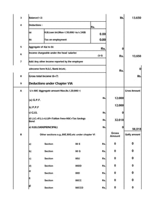 Income tax return preparation for school teacher(w.b. govt.employees ...