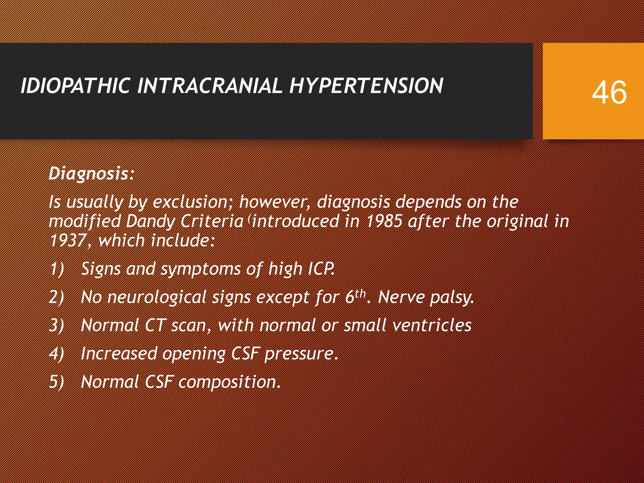 I LOVE NEUROSURGERY INITIATIVE: Increased Intracranial Pressure | PPT