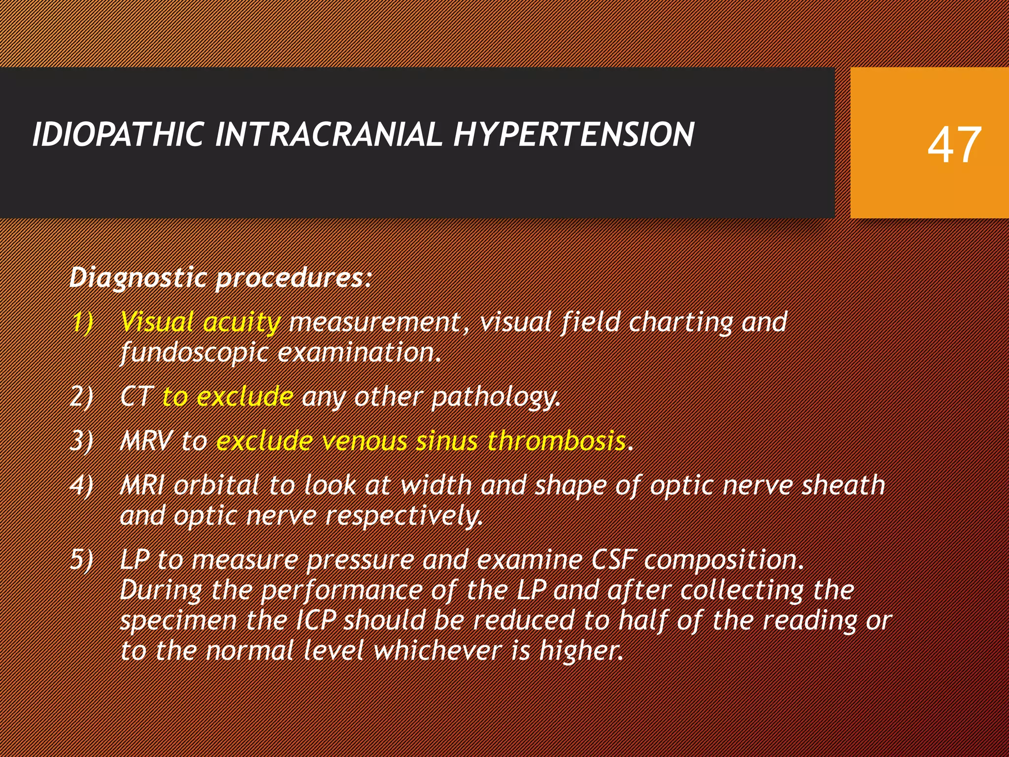 I LOVE NEUROSURGERY INITIATIVE: Increased Intracranial Pressure | PPT