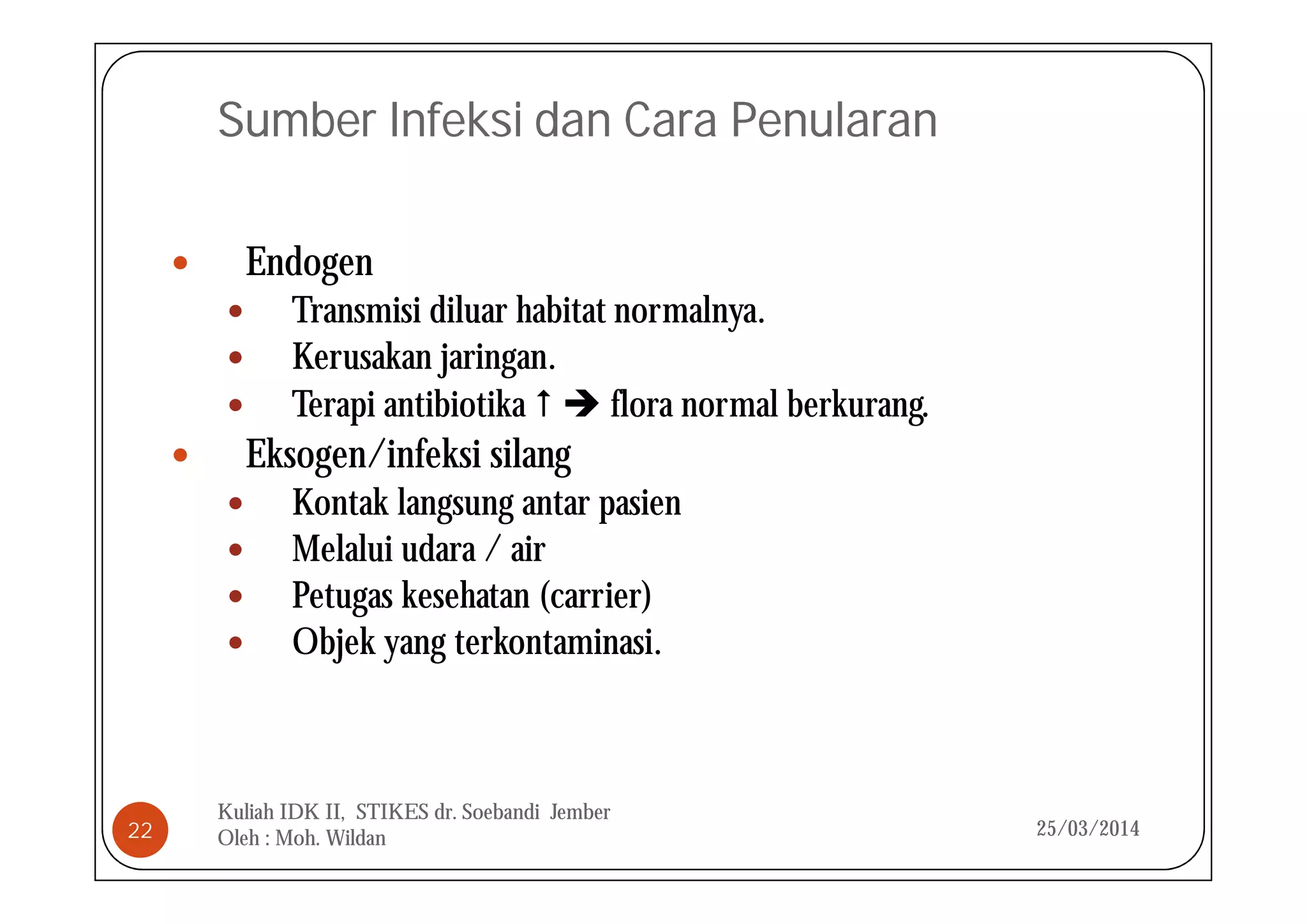(1) Infeksi nosokomial | PPT