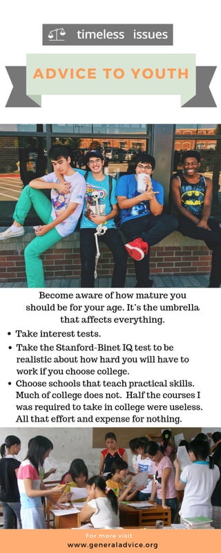 Advice to youth - Timeless Issues | PDF