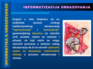 1 informatika u obrazovanju | PPT