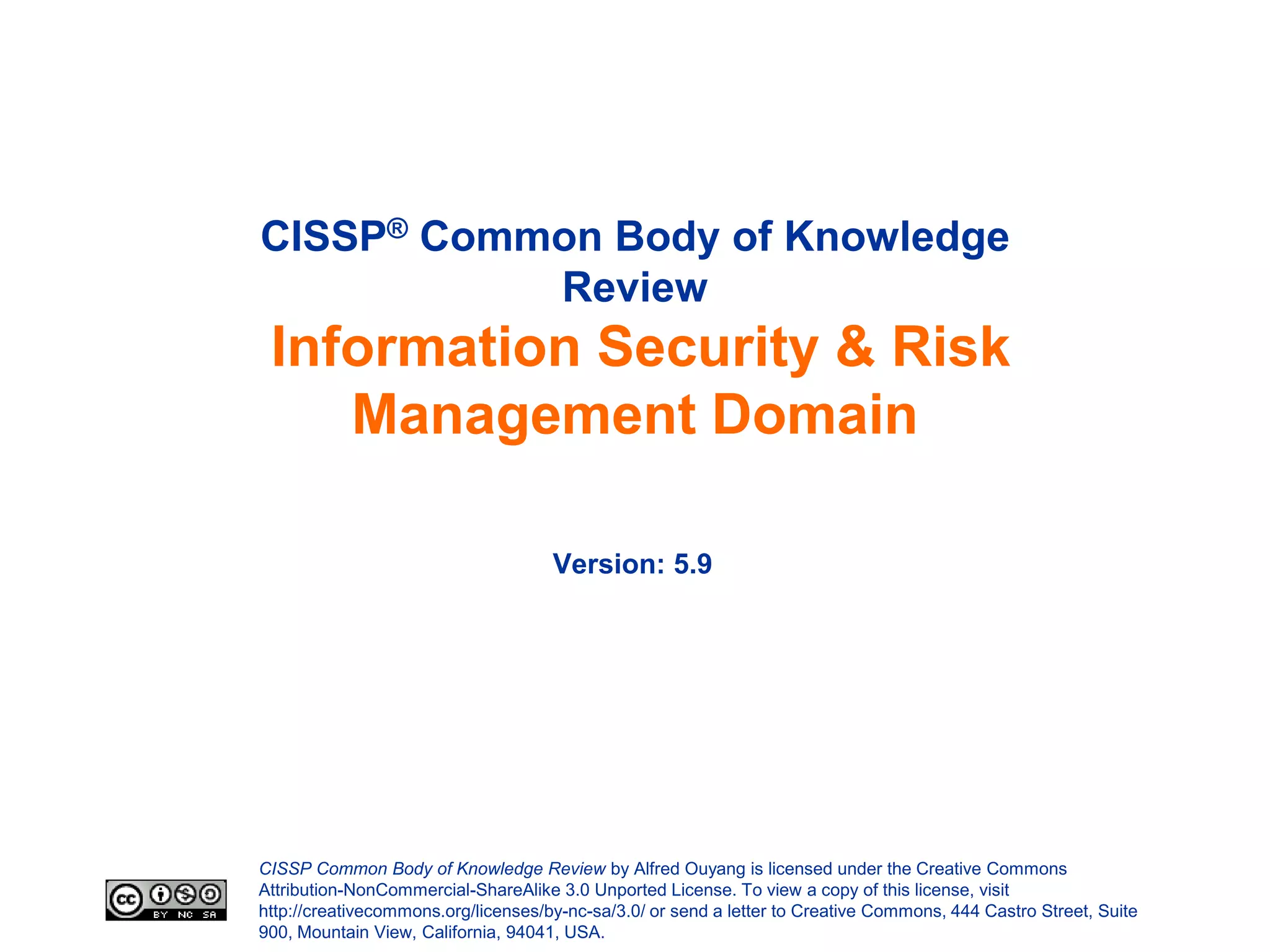 1 Info Sec+Risk Mgmt | PPSX