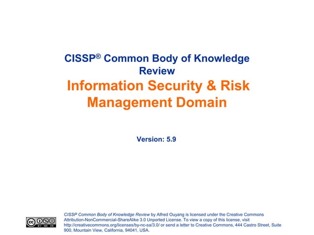 1 Info Sec+Risk Mgmt | PPSX | Operating Systems | Computer Software and ...
