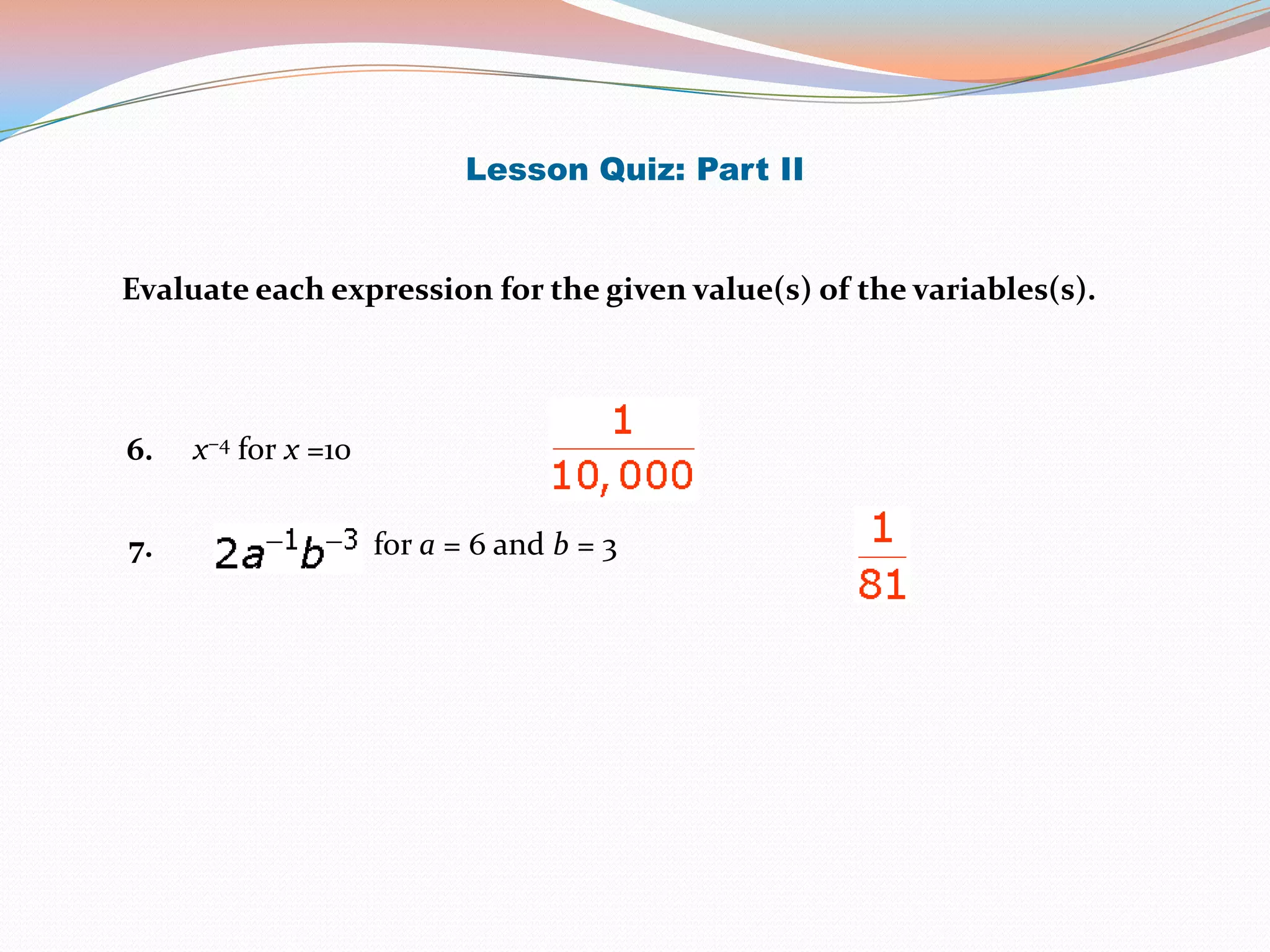 Integral Exponents | PPTX