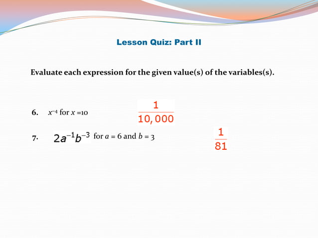 Integral Exponents | PPTX