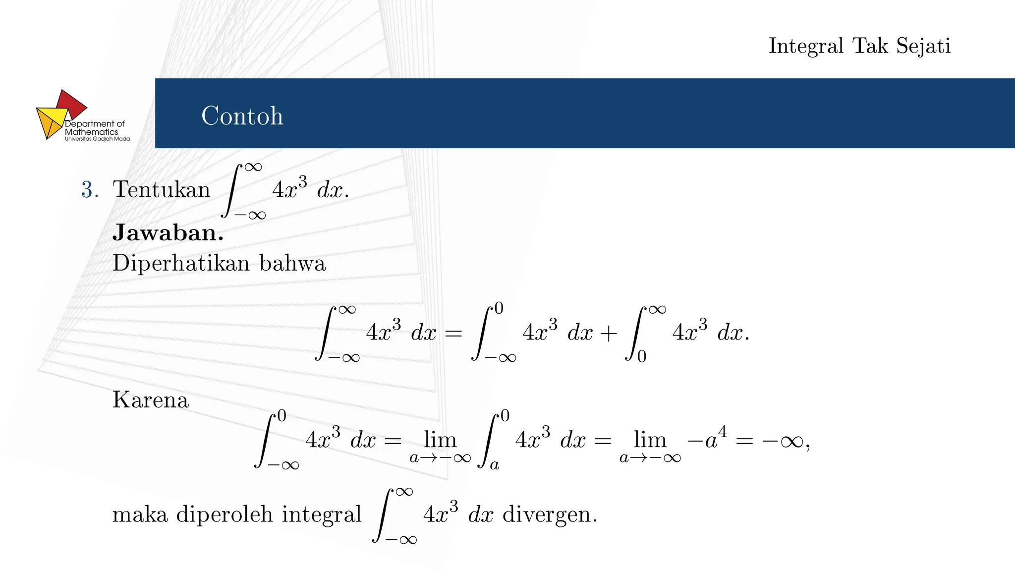 1 Integral Tak Sejati kalkulus dan geometri analitik | PDF