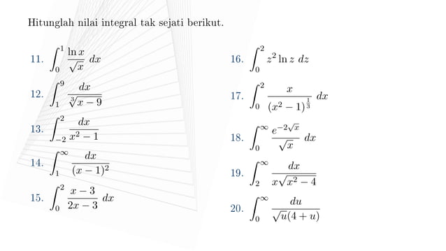 1 Integral Tak Sejati kalkulus dan geometri analitik | PDF