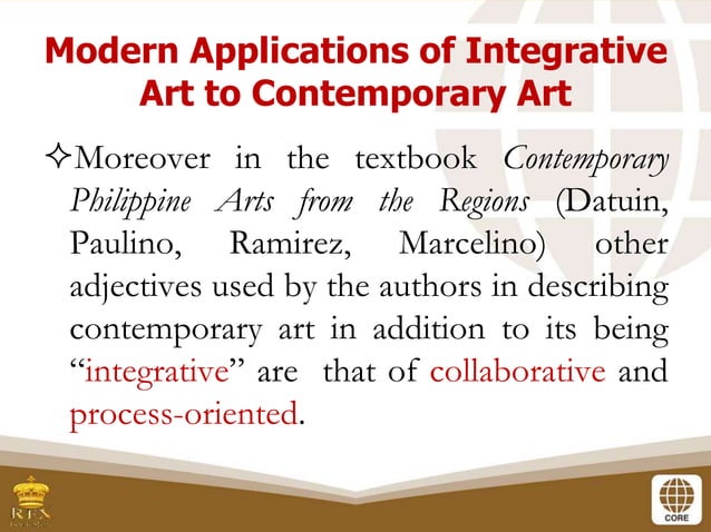1_Integrative_Art_as_Applied_to_Contemporary_Arts.pptx | Modern Art ...
