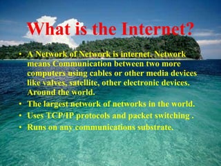 1) internet theory | PPS | Computer Networking | Computing