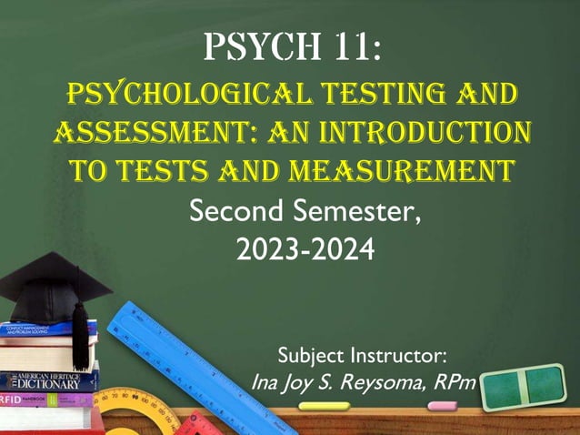 1_Intro-to-Psychological-Assessment-1-2.pptx | Standardized Testing ...