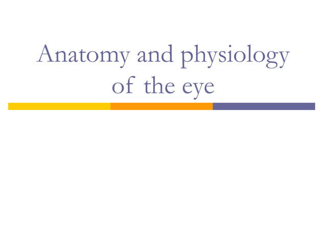 Introduction to Ophthalmology | PPT
