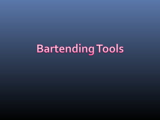 intro bar tending | PPT
