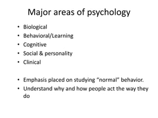 Introduction to Psychology Quiz for Psychology Students | PDF