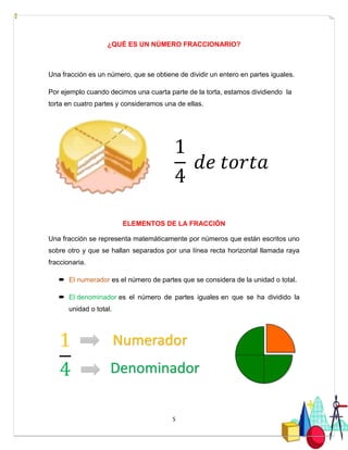 Lectura y escritura de números fraccionarios | PDF