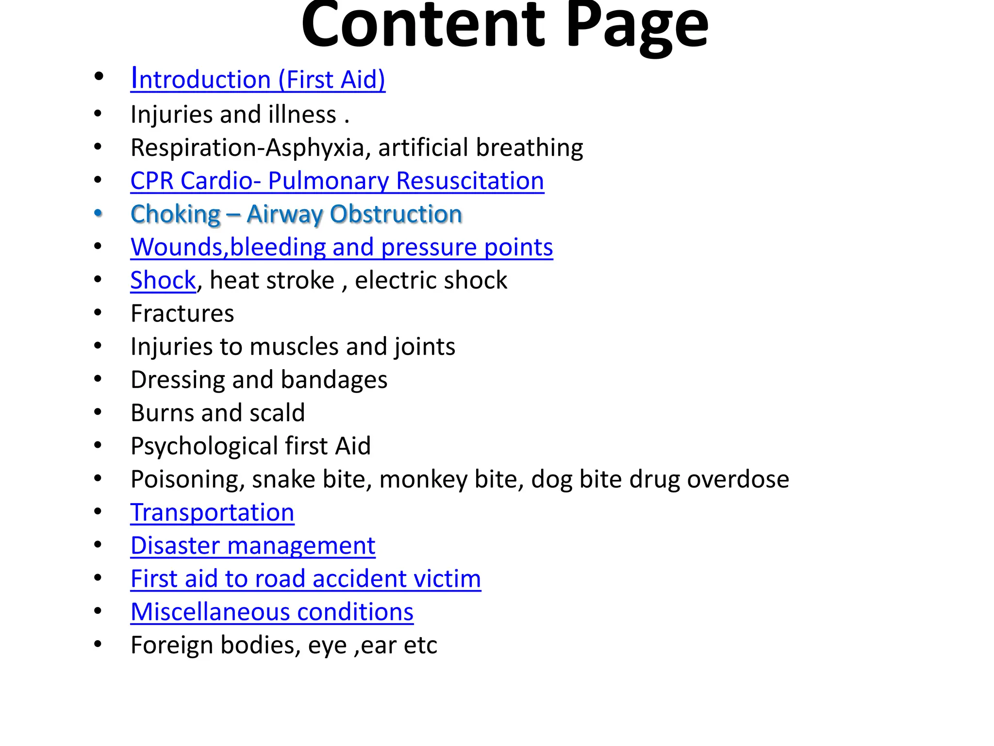 First aid Introduction basics of First aid.pptx