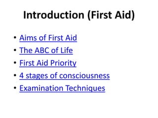First aid Introduction basics of First aid.pptx