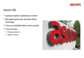 Bedrijfspresentatie Ascom Nederland | PPT