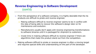 Introduction to Software Reverse Engineering | PPT