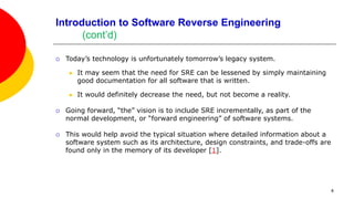 Introduction to Software Reverse Engineering | PPT