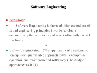 Introduction to Software Engineering | PPTX