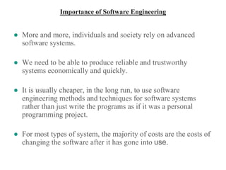 Introduction to Software Engineering | PPTX