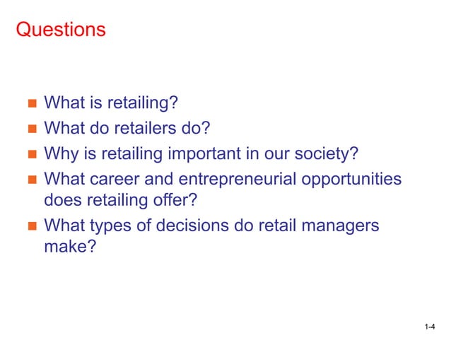 Introduction to world of retailing | PPT