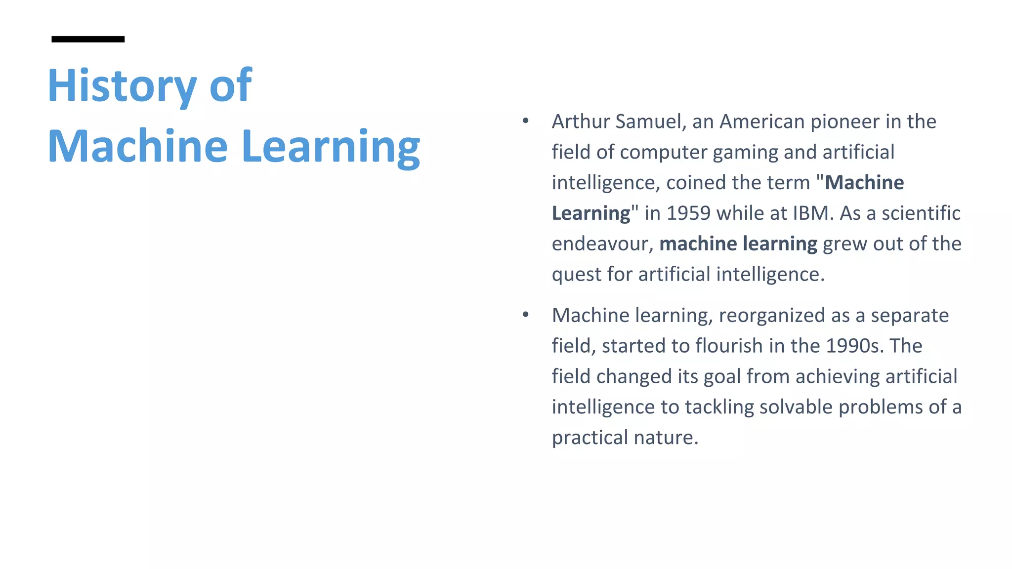 Machine Learning and Artificial Intelligence | PPT