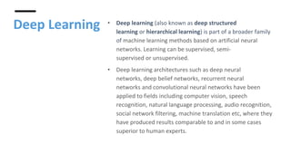 Machine Learning and Artificial Intelligence | PPT