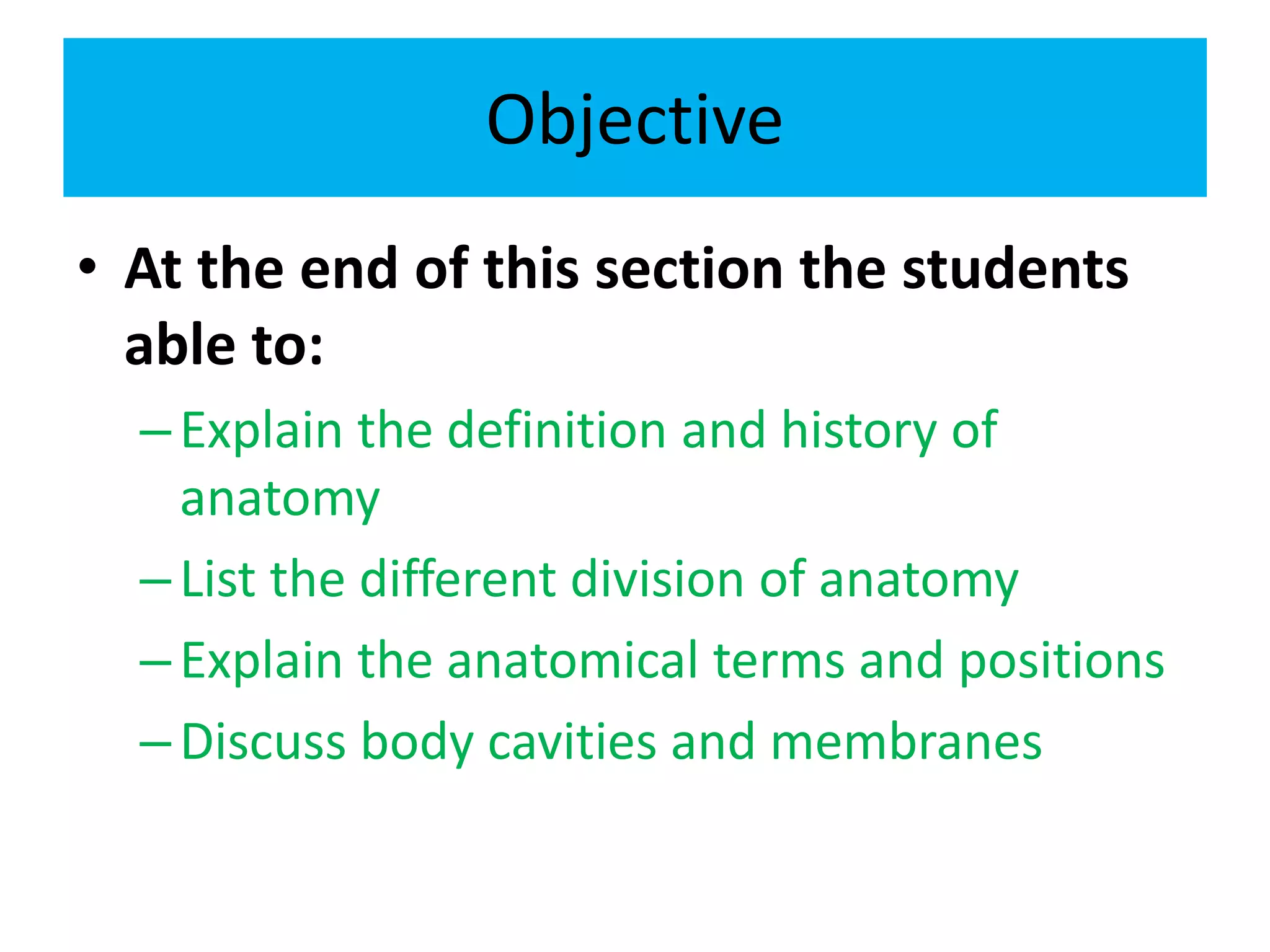 introduction to human anatomy | PPTX
