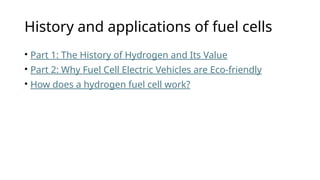 1. Fundamentals and Historical Evolution of Fuel Cells | PPTX