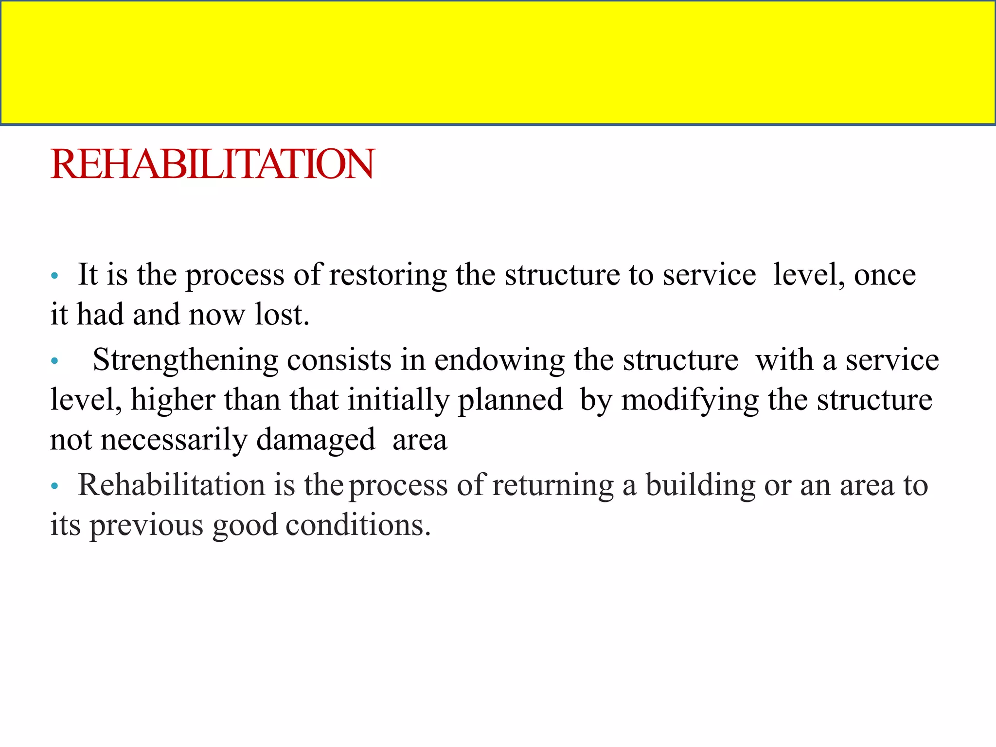 Repair & Rehabilitation of Structures | PPTX