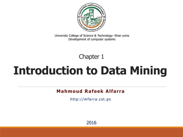 Introduction to-data-mining chapter 1 | PPTX | Databases | Computer Software and Applications