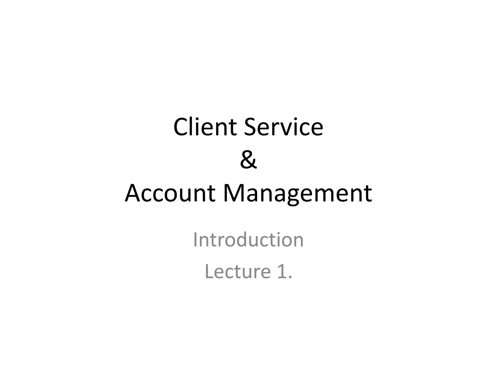 Introduction Account Management in Media Sciences | PPTX