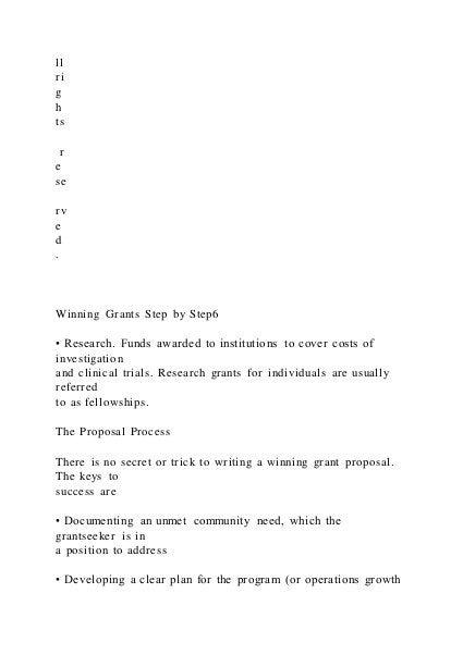 1IntroductionAn Overview of the Grantseeking Process | PDF