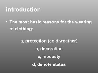 1, introduction costume and history | PPT